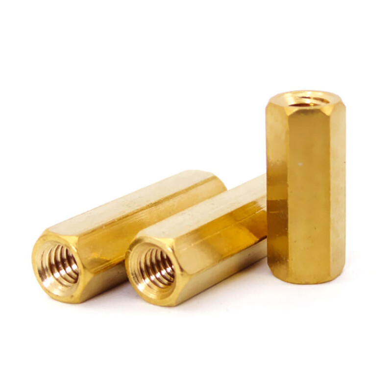 1/4-20 Brass Hex Standoffs Spacers Female Threaded Long Nuts Connector ...
