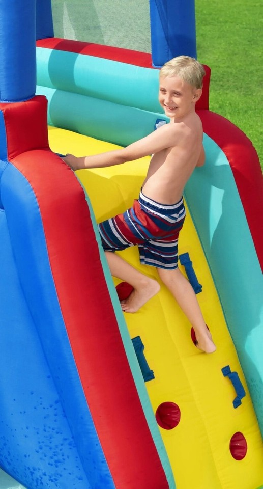 Bestway H2OGO Waterfall Waves Mega Water Park Inflatable Slide & Pool ...