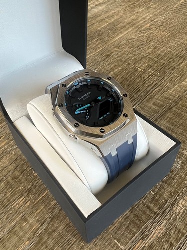 Custom Casio G-Shock GA-2100 - CasiOak Mod - Blue Steel | eBay