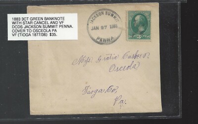 1883 Jackson Summit Pa Star Cover to Osceola Pa | eBay