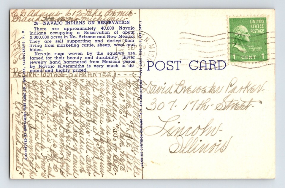 Postcard New Mexico NM Navajo Native American 1950 Unposted Linen | eBay