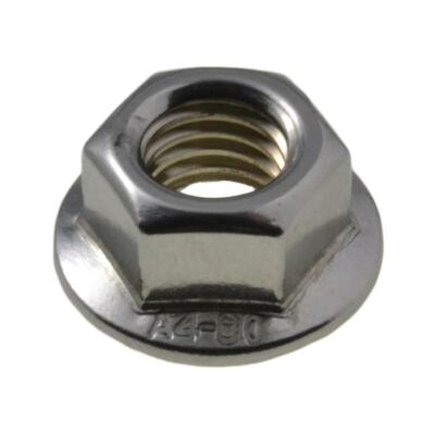 Qty 400 Hex Serrated Flange Nut M6 (6mm) Marine Grade Stainless Steel ...