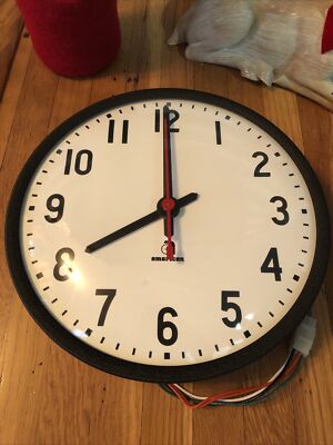 NEW Steel American Time and Signal Company 13 inch Wall Clock AllSync ...