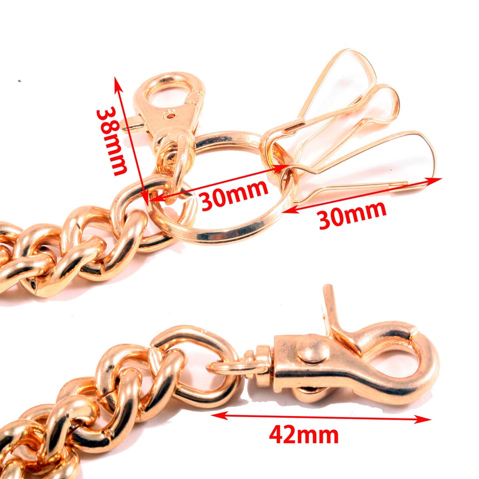 Basic Strong Leash Heavy Biker Trucker Key Jean Wallet Chain (23") Gold ...