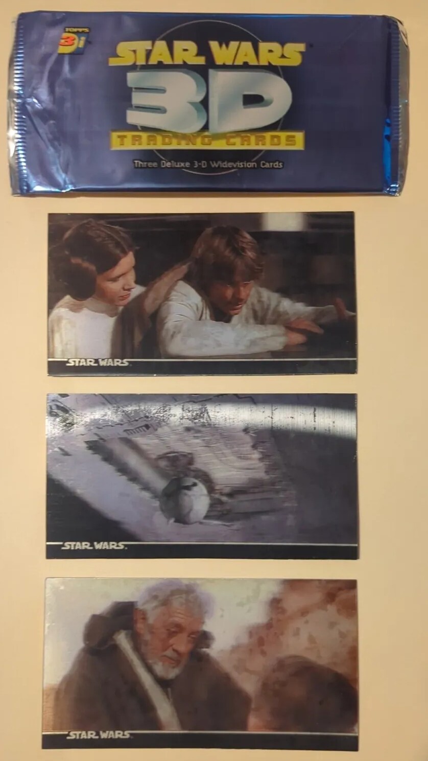 Star Wars 3D Trading Cards Widevision Topps 1996 (Open Pack Of 3 Cards ...