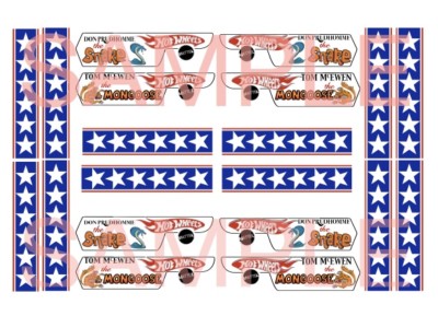 1:64 Snake Mongoose Panel WATER-SLIDE DECALS FOR HOT WHEELS, MATCHBOX ...