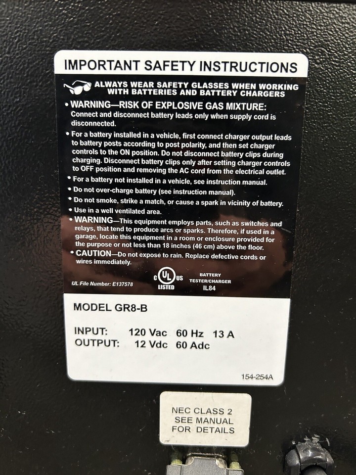 Midtronics GR8-B Diagnostic Battery Charging Station Working Great | eBay