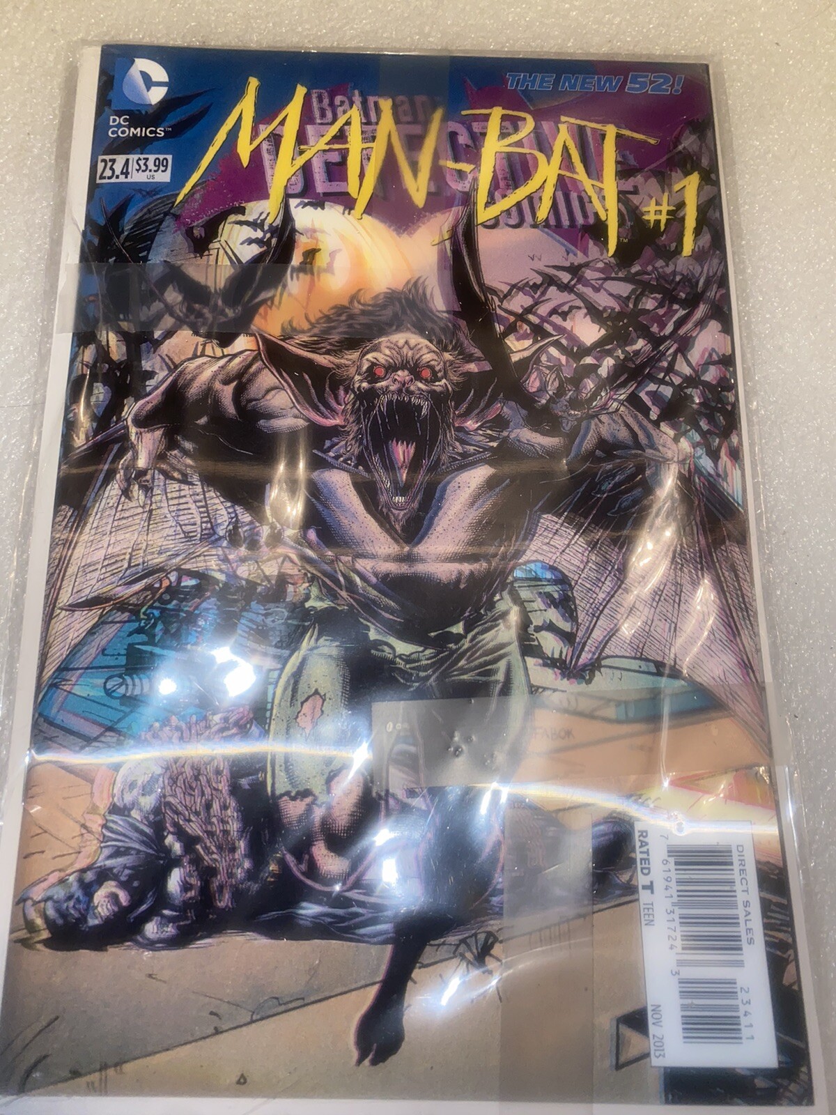 Detective Comics # 23.4 Man-Bat 3D Lenticular Motion Cover Nov 2013 NM ...