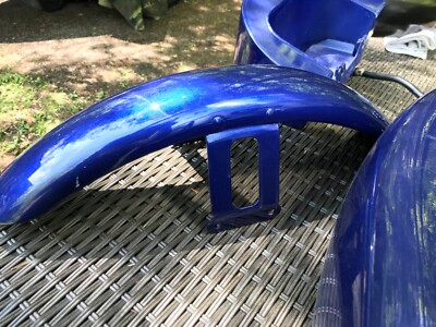 Harley 2000–06 FXST fender set blue/oil tank | eBay
