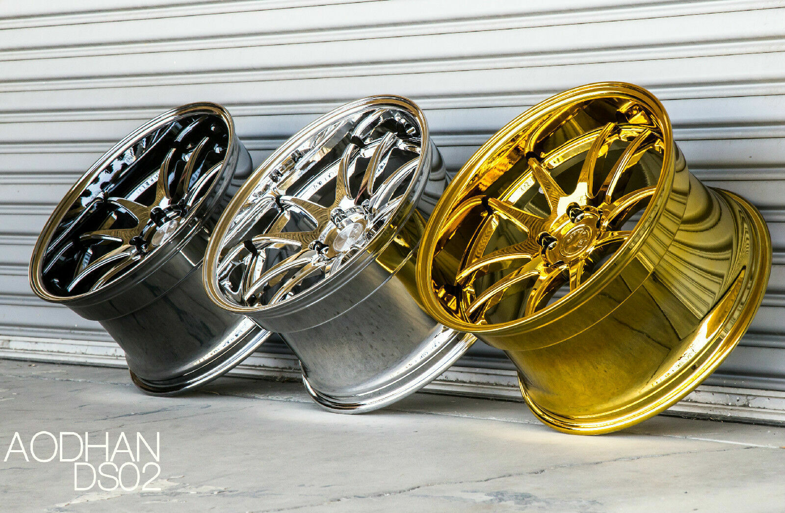 Aodhan DS02 18x9.5 5x100 +35 Gold Chrome Wheels Fit Subaru BRZ Impreza ...