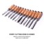 US 12 Pcs Wood Carving Hand Chisel Tool Professional Woodworking Gouges ...