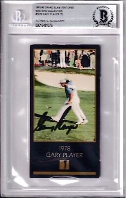 Gary Player autographed signed autograph auto 1978 Masters golf card ...