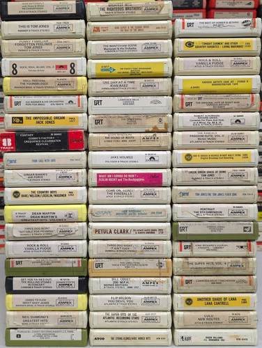 Lot of 56 Early Ampex 8-Tracks Rare - Vintage 8 Track Tape Cartridge ...