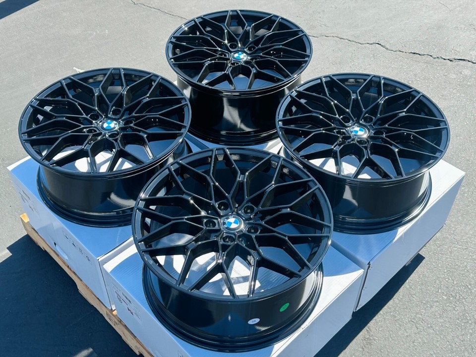 4 NEW Black 19x8 19x8.5 Rims Wheels 5X120 Fits: BMW 335i 335xi GT335i 3 ...