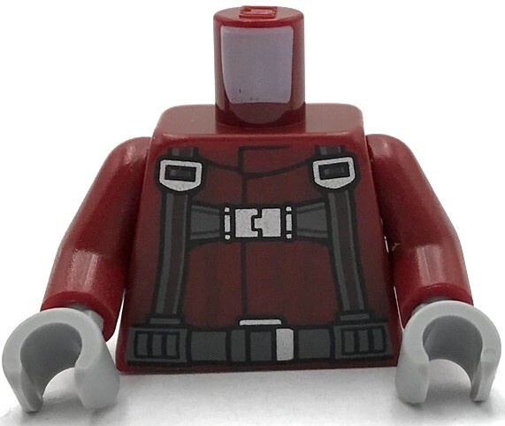 Lego New Dark Red Torso SW T-16 Skyhopper Pilot Flight Suit Dark Bluish ...
