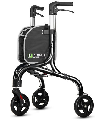 PLANETWALK Premium 3 Wheel Rollator Walker for Seniors-Ultra ...