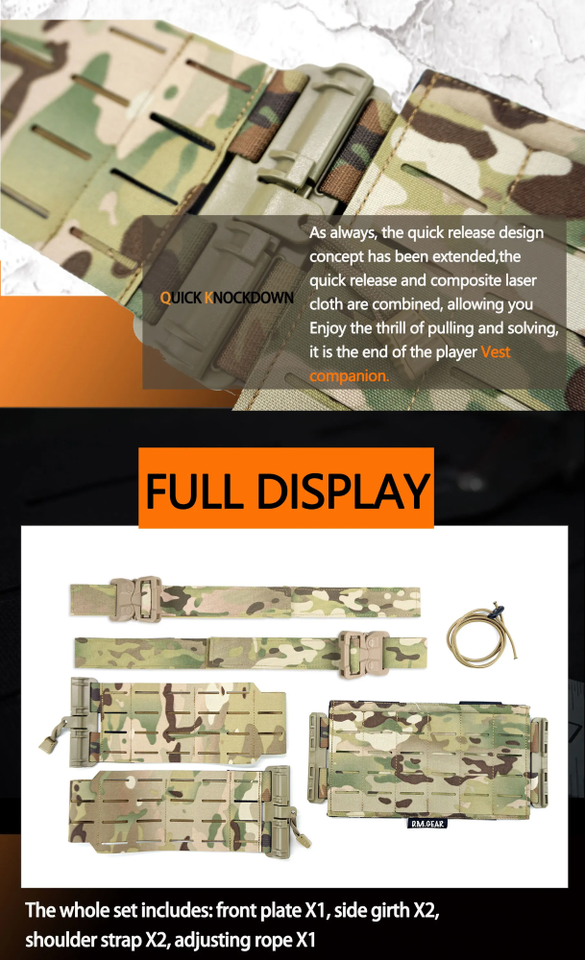 Laser Cut Molle Quick Release Cummerbund Retrofit Kit for SS Plate ...