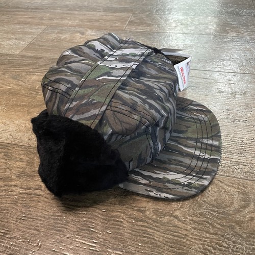 Real Tree Quilted Insulated Vintage Camouflage Hunting Trapper Hat USA ...