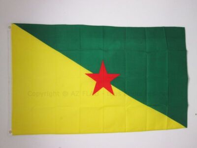 FRENCH GUIANA FLAG 3' x 5' - FRENCH REGION OF GUYANE FRANÇAISE FLAGS 90 ...