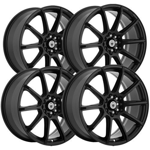 (Set of 4) Konig Control 18x8 5x105/5x4.5" +40mm Matte Black Wheels ...