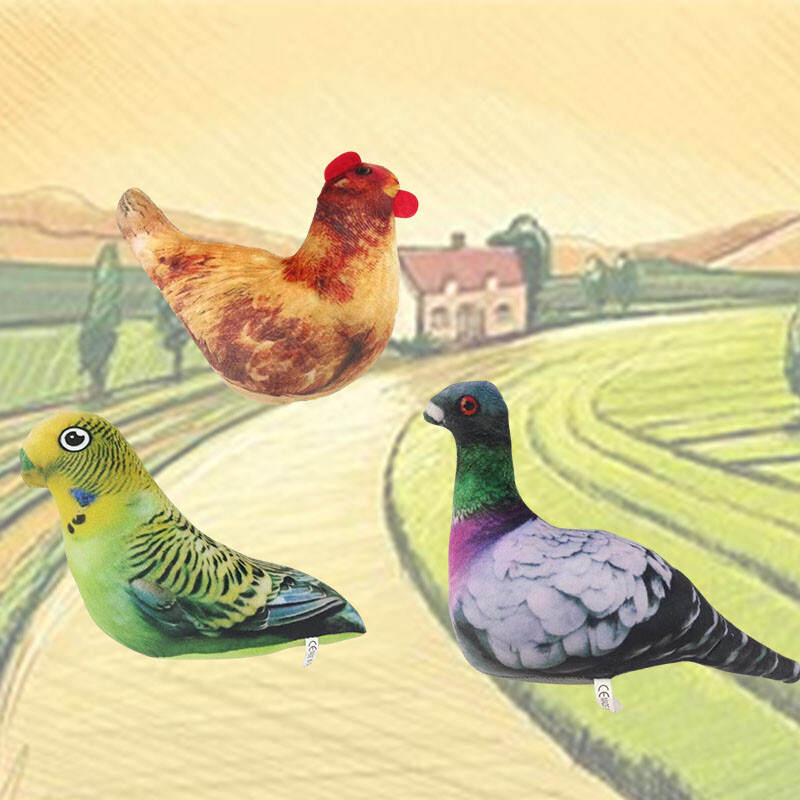 Chicken Plush Realistic Parrot Pigeon Stuffed Toy Doll Animal 18cm Gift ...