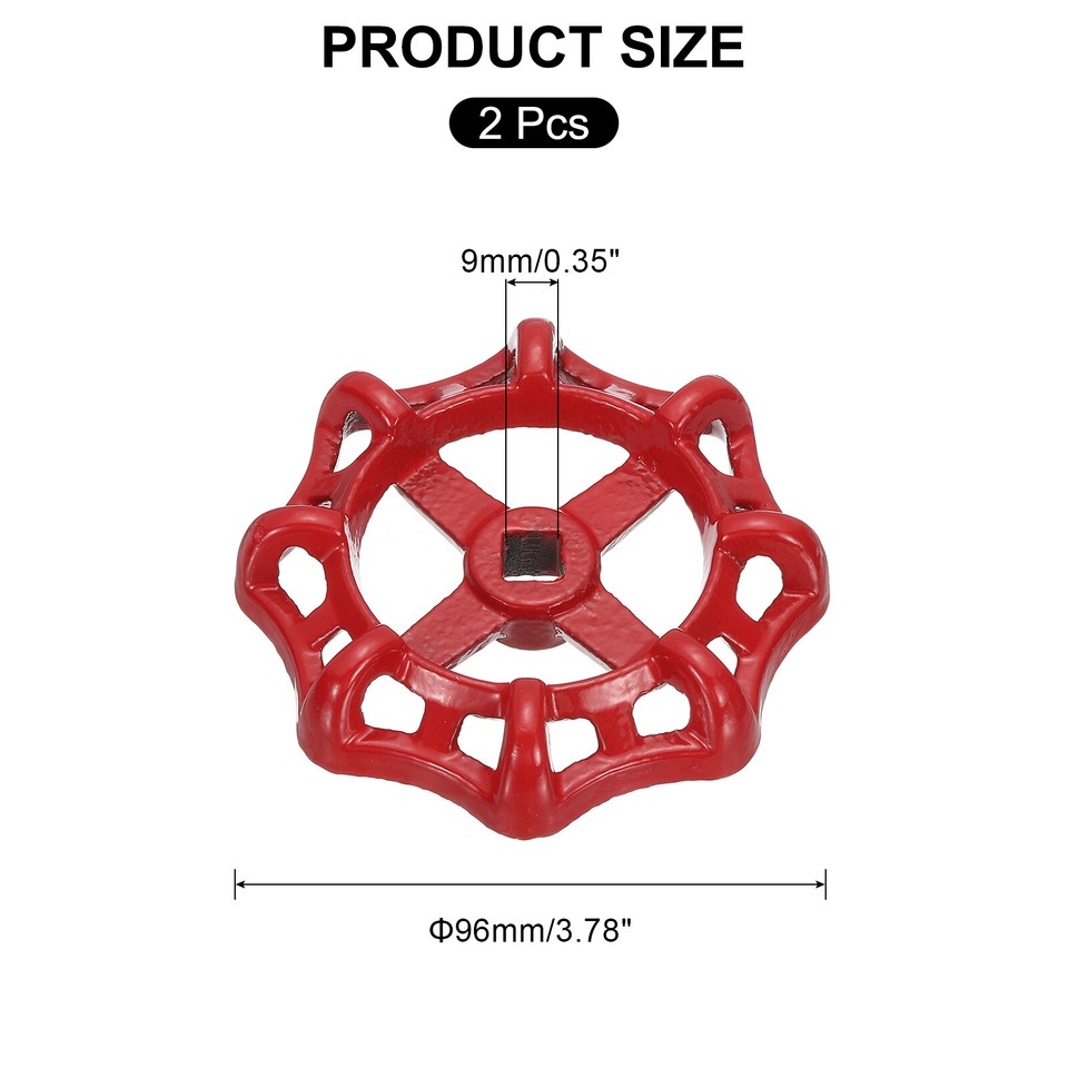 Outside Faucet Handles,2Pcs 9x9mm-Round Wheel Handle Water Spigot ...