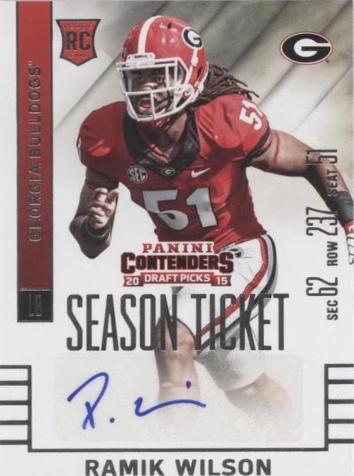 2015 Panini Contenders Draft Picks - Autographs Ramik Wilson #241 (AU ...
