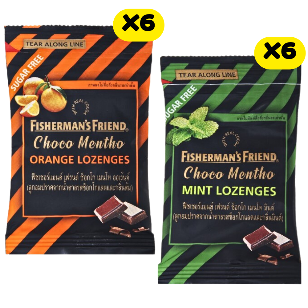 Fisherman's Friend Candy Choco Mentho Orange Mint Lozenges Sugar Free ...