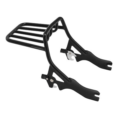 Black Two-Up Luggage Rack Fit For Harley Low Rider FXLR Sport Glide ...