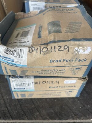 Rawlplug 2000pk 16G x 64mm Straight Galvanised Brads and 2 Fuel Cells ...