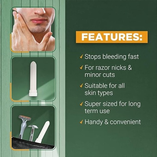 Clubman Jumbo Styptic Pencil Treat & Seal Shaving Cuts Fast Stop ...