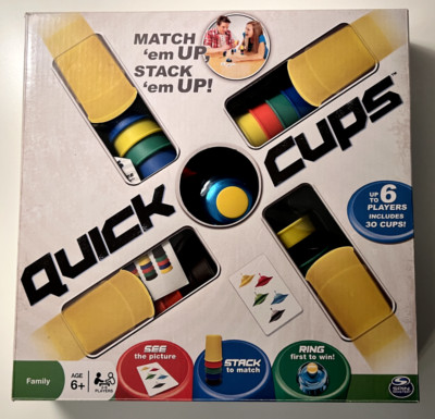 Spin Master Quick Cups Family Game Ages 6+ 2-6 Players COMPLETE-Great ...