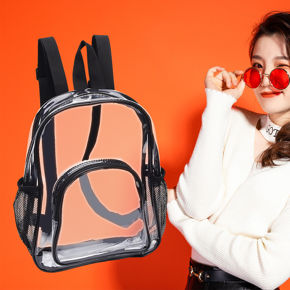 Transparent PVC Laptop Backpack Fashion School Bags Large Capacity for ...