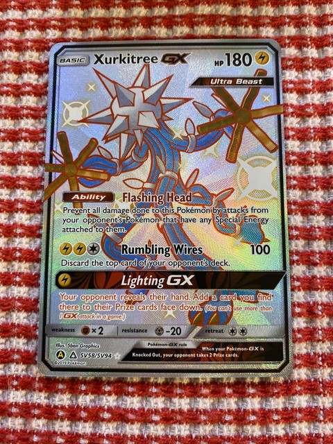 Pokémon TCG Xurkitree GX Hidden Fates SV58/SV94 Holo Full Art for sale ...