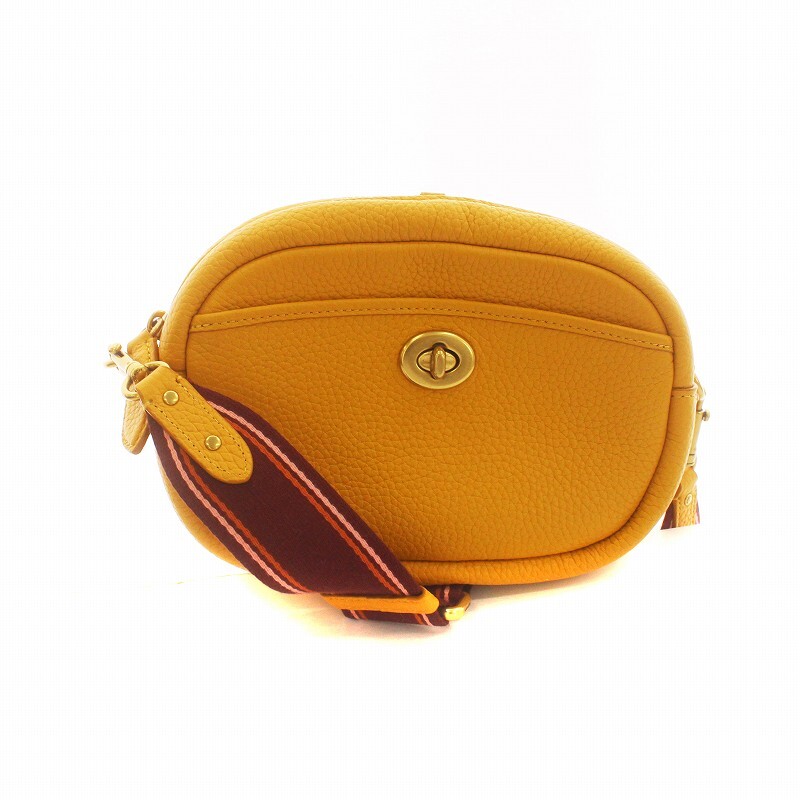 Coach Camera Bag Shoulder Logo Pebble Leather 2 Strap… - Gem