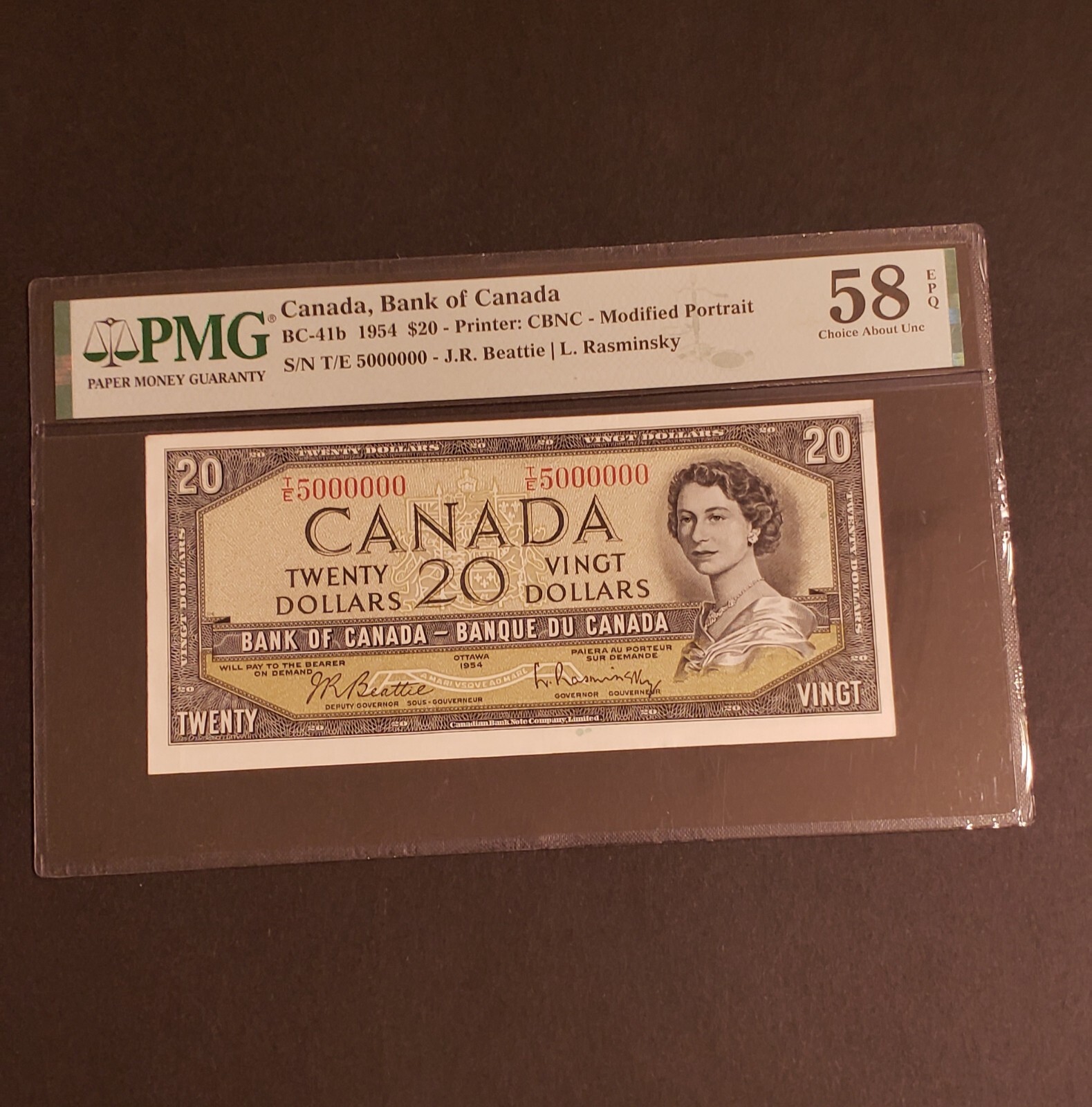 VERY RARE MILLION SERIAL NUMBER Bank of Canada $20 Banknote. Modified ...