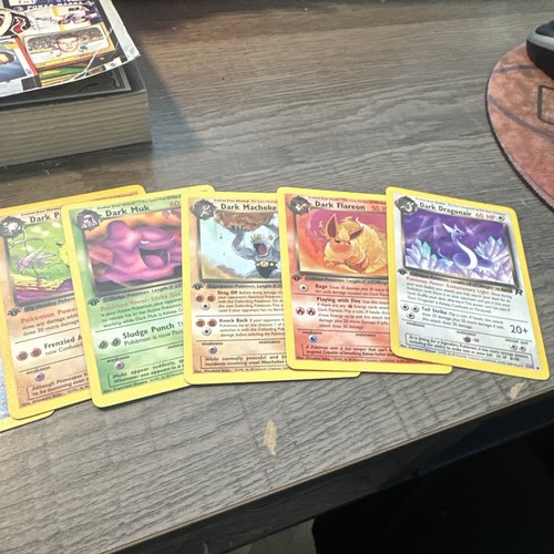 POKEMON TEAM ROCKET 1ST EDITION 34 CARD LOT DARK DRAGONAIR DARK MACHOKE ...