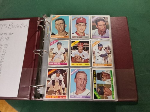 1966 Topps Baseball Partial Complete Set 196/598 Binder VGEX-EXMT RARE ...
