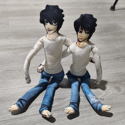 Death Note L·lawliet Figure Doll Abstraction Twistable Plush Iron Wire ...
