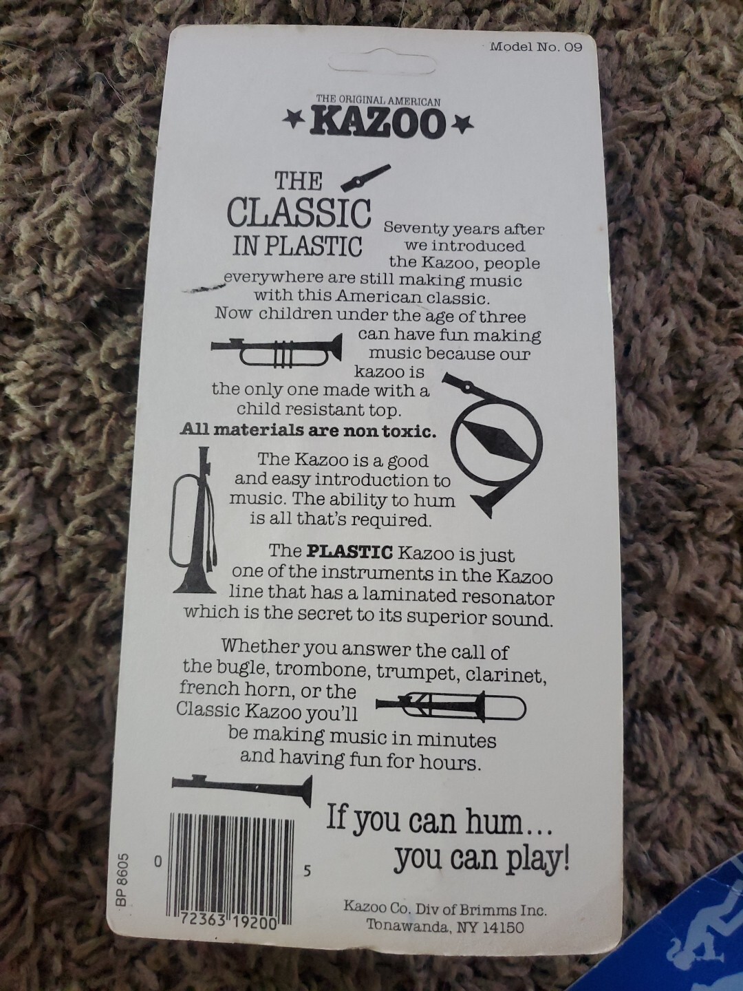 vintage the original American KAZOO new old stock made in the USA model ...