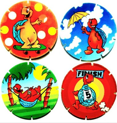 Croco, Dino, Toto Cartoon Tazos - Croky Caps Flippos - 1995 | eBay