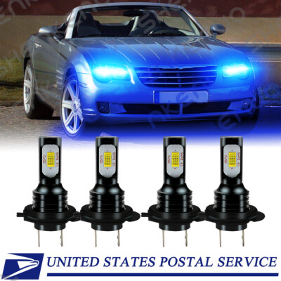 For Chrysler Crossfire 2004-2008 - Combo H7 Headlight High Low Beam LED ...