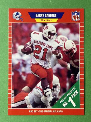 1989 Pro Set Football Card #494 Barry Sanders -rookie- NM-MINT or ...