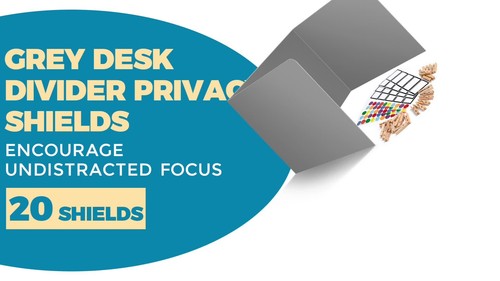 20-Pack Grey Desk Dividers for Students Classroom Plastic Privacy ...