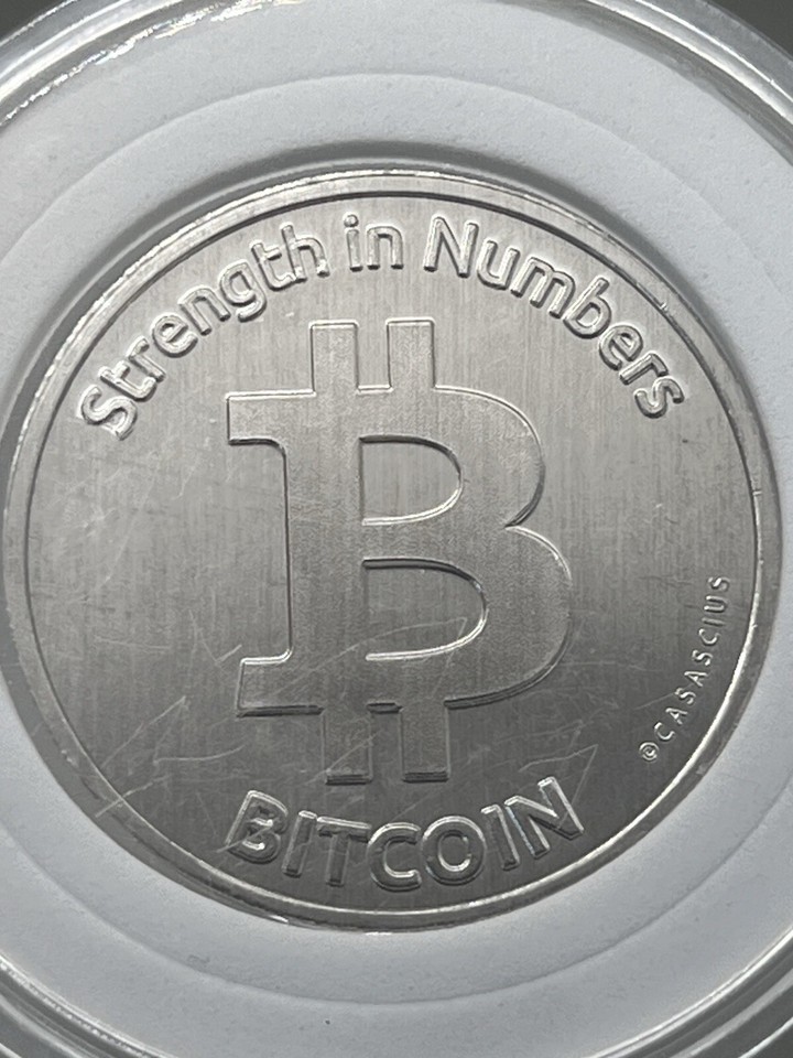 Casascius 2013 promo aluminum DIY silver finish Genuine-bit coin ...