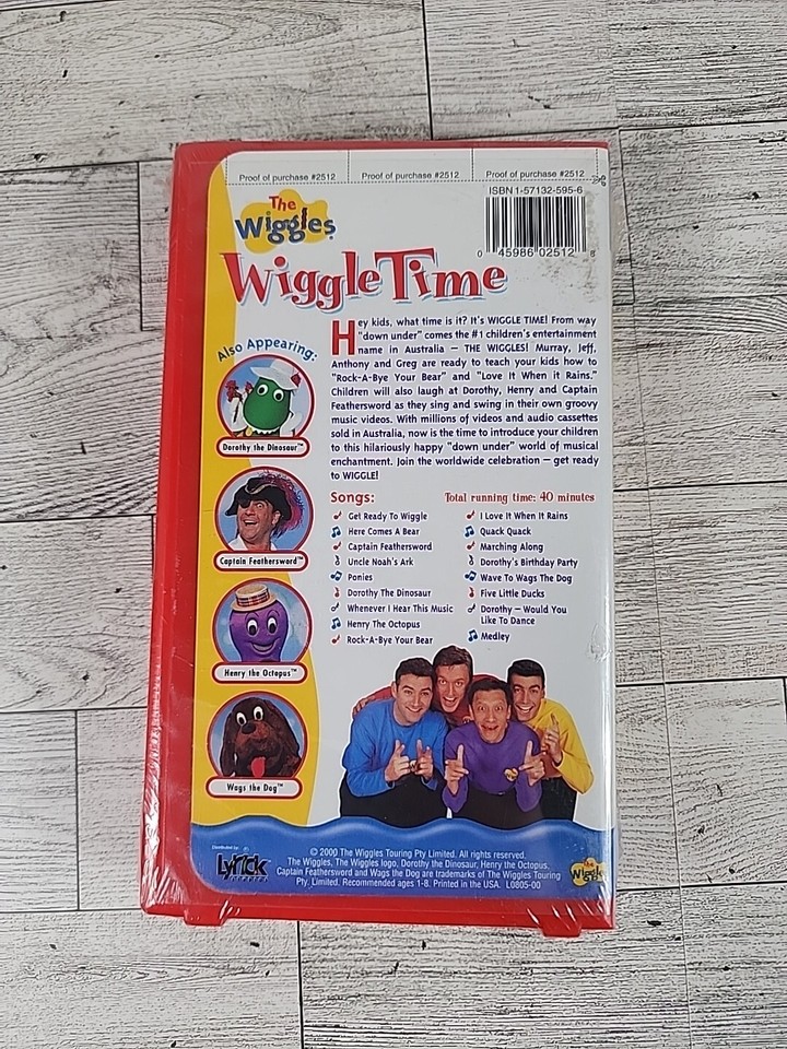 The Wiggles Wiggle Time 2000 VHS 13 Songs Red Clamshell BRAND NEW ...