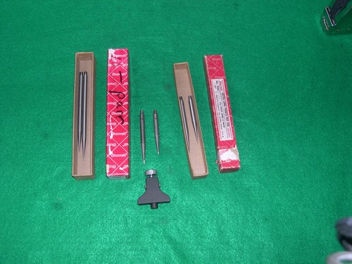 L. S. Starrett Trammel Points (2-50B + 2-50CB) 1 New Head + (2 3" used ...