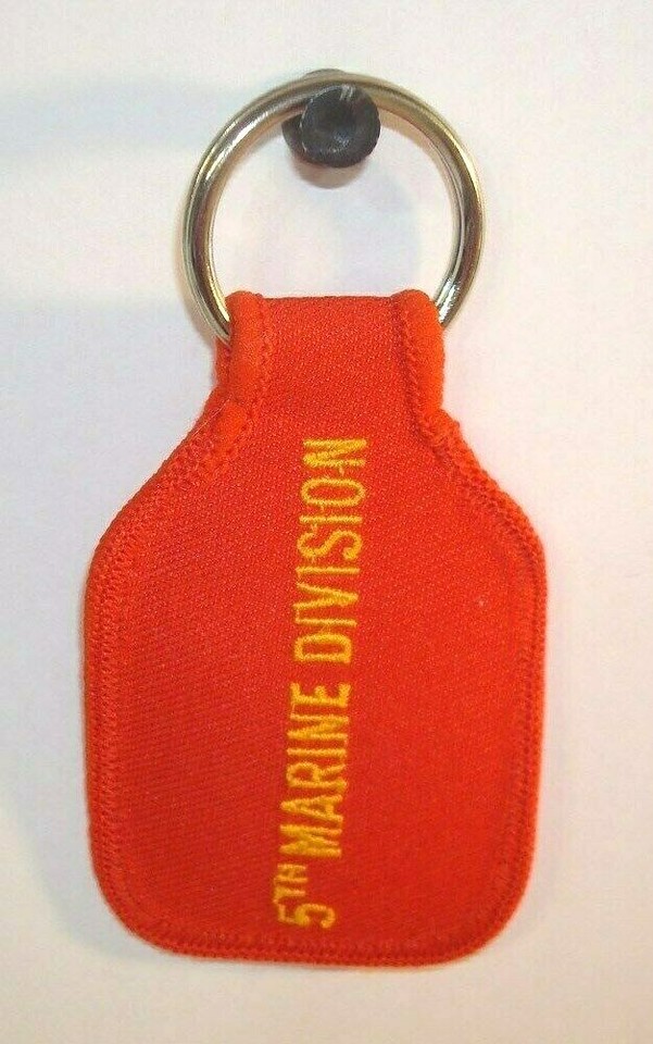 U.S. MARINES 5TH MARINE DIVISION VETERAN Embroidered Keychain key chain ...