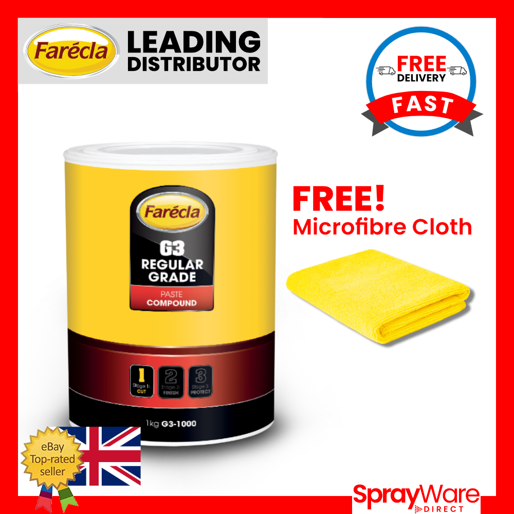 Farecla G3 Rubbing Compound Regular Grade Cutting Paste 1kg Tub Car ...