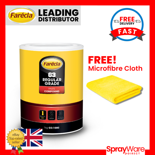 Farecla G3 Rubbing Compound Regular Grade Cutting Paste 1kg Tub Car ...